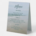 Ocean Beach Standing Menu Reception Sign | Zazzle