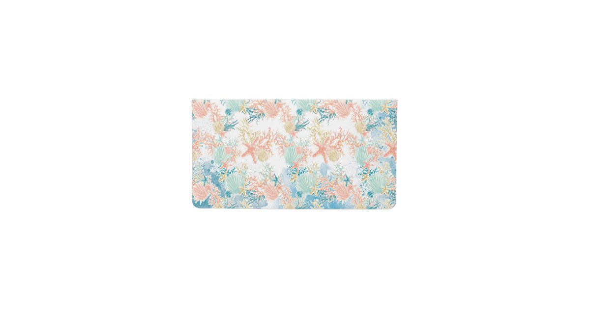 Ocean Beach Starfish Checkbook Cover | Zazzle