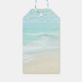 Ocean Beach String Lights Wedding Welcome Gift Tags | Zazzle