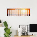 Ocean Beach Sunrise Birthday Calendar Poster | Zazzle