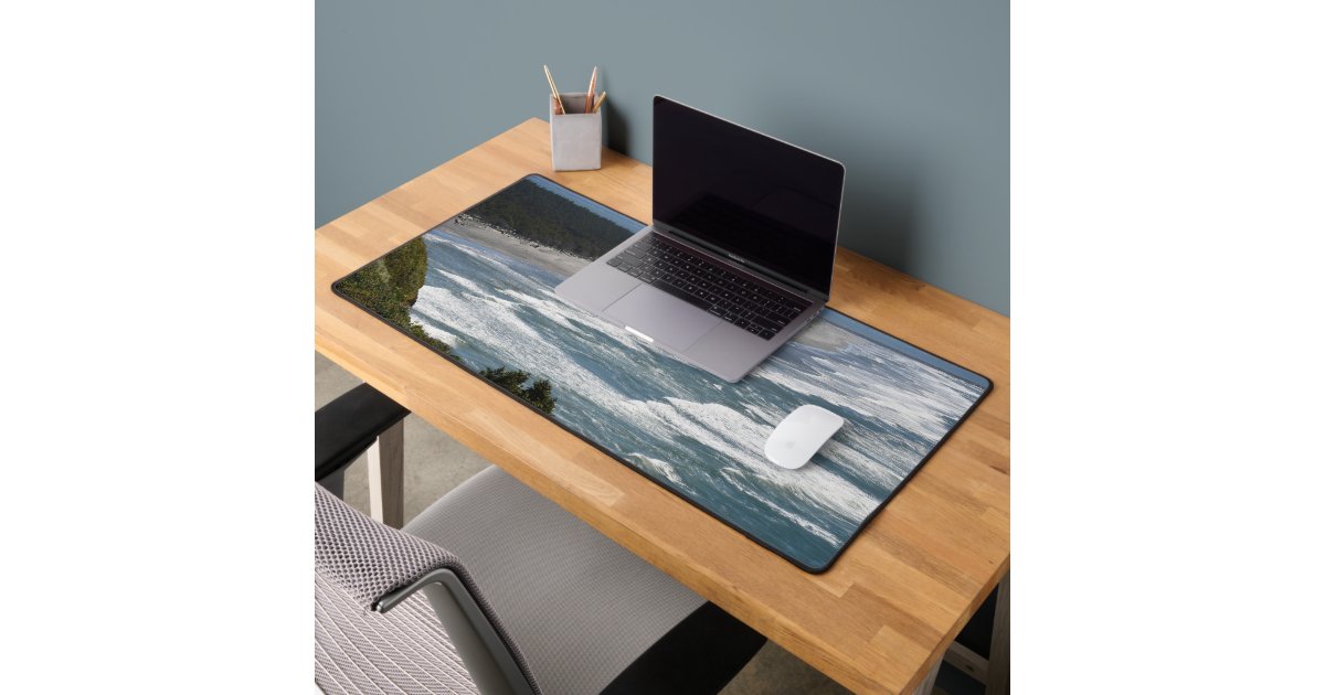 Ocean Beach Waves Coastline Seascape Desk Mat | Zazzle