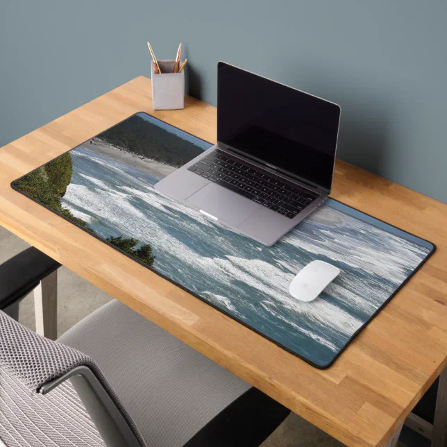 Ocean Beach Waves Coastline Seascape Desk Mat | Zazzle