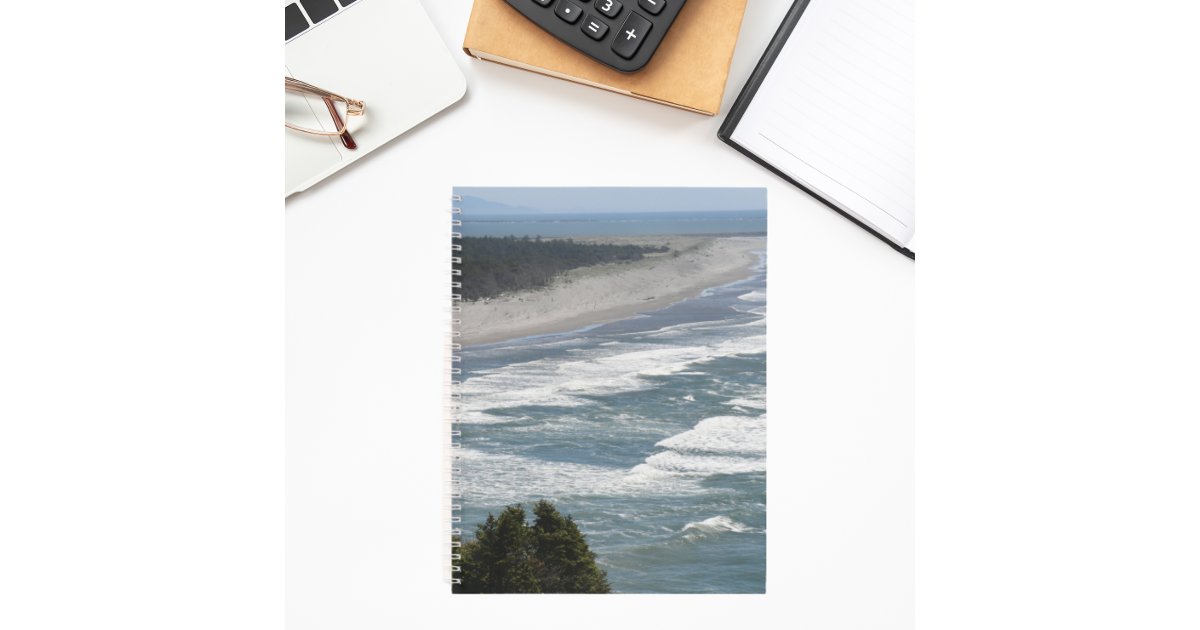 Ocean Beach Waves Coastline Seascape Notebook | Zazzle