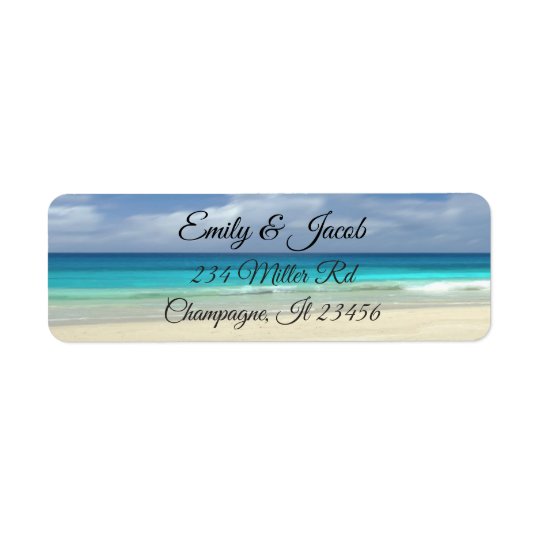 Ocean Beach Waves Return Address Labels | Zazzle.com