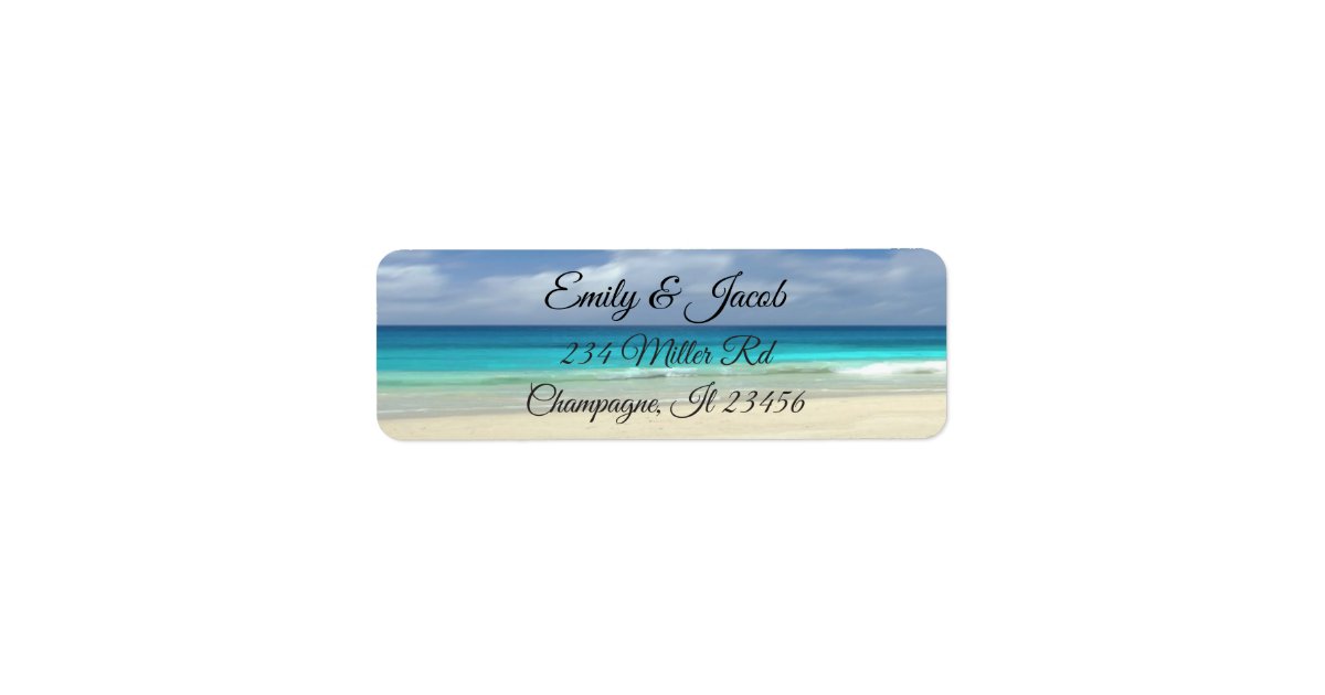 Ocean Beach Waves Return Address Labels | Zazzle