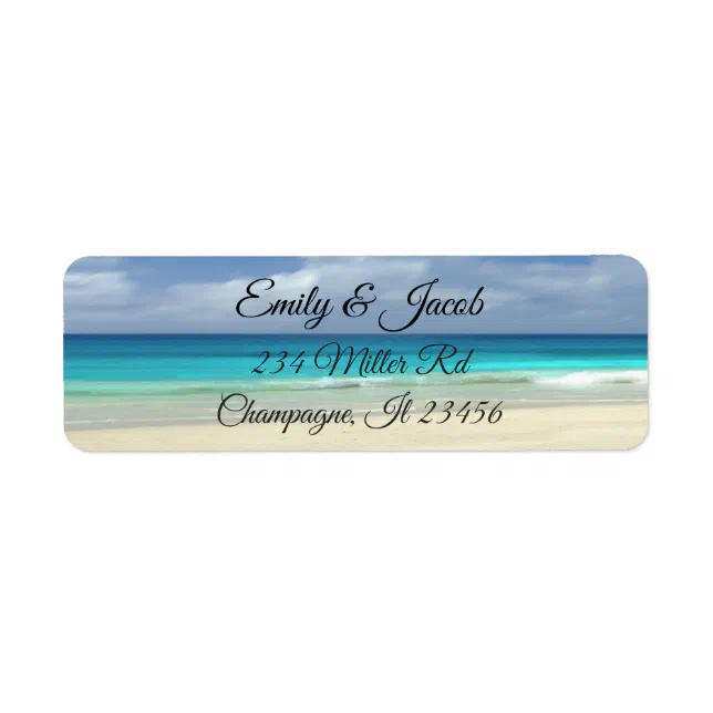 Ocean Beach Waves Return Address Labels | Zazzle