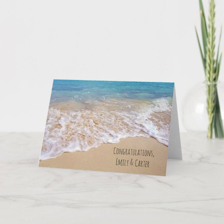Ocean Beach wedding Card | Zazzle