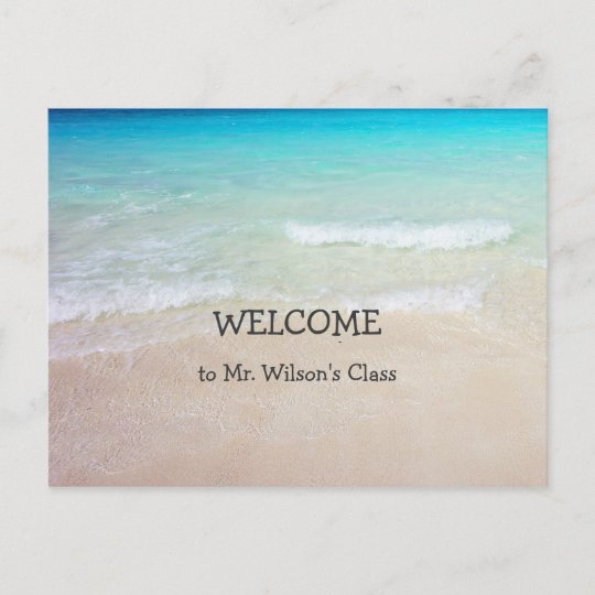 Ocean Beach Welcome Back to School Postcards | Zazzle.com