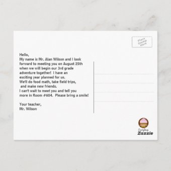 Ocean Beach Welcome Back to School Postcards | Zazzle