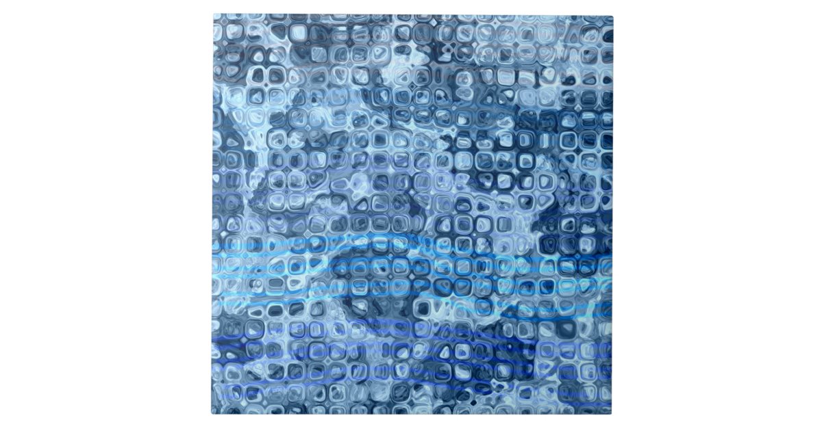 Ocean Blue Abstract Water Pattern Ceramic Tile | Zazzle