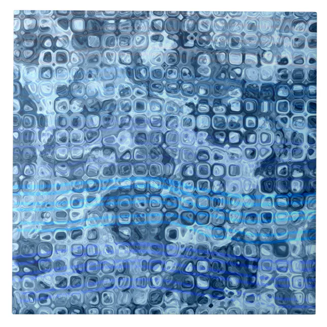 Ocean Blue Abstract Water Pattern Ceramic Tile | Zazzle