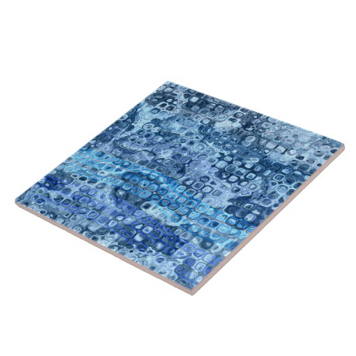 Ocean Blue Abstract Water Pattern Ceramic Tile | Zazzle
