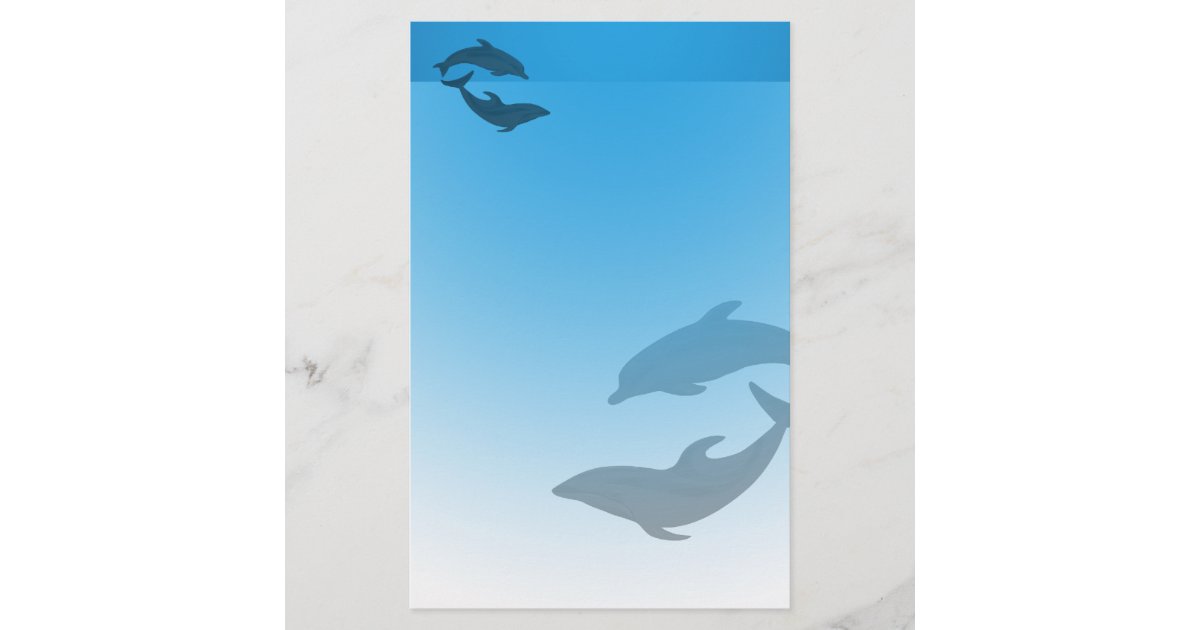 Ocean Blue Dolphins Stationary Stationery | Zazzle