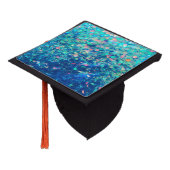 Ocean Blue Glitter Design Graduation Cap Topper! | Zazzle