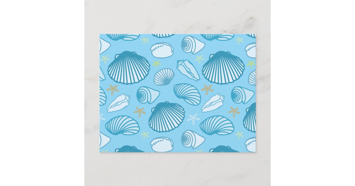 Ocean Blue Pattern Postcard | Zazzle