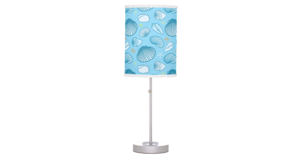 Ocean Blue Pattern Table Lamp | Zazzle