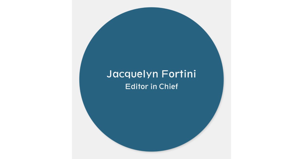Ocean Blue Plain Elegant Modern Minimalist Classic Round Sticker | Zazzle