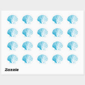 Ocean Blue Sea Shell Sticker | Zazzle