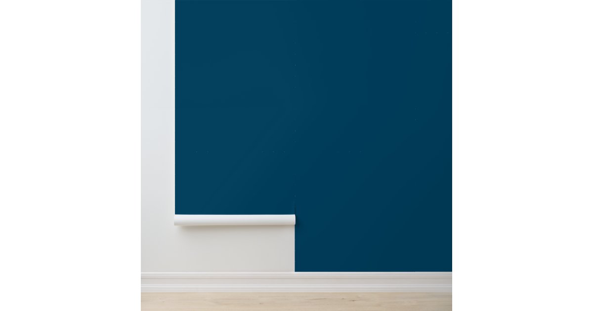 Ocean Blue Simple Elegant Wallpaper | Zazzle