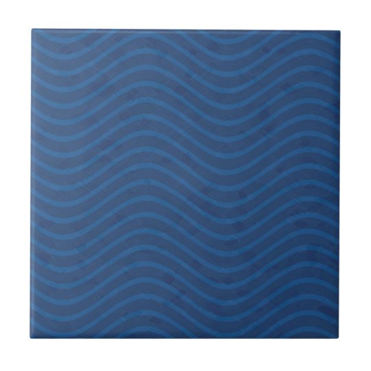 Ocean Blue Waves Pattern Tile | Zazzle.com