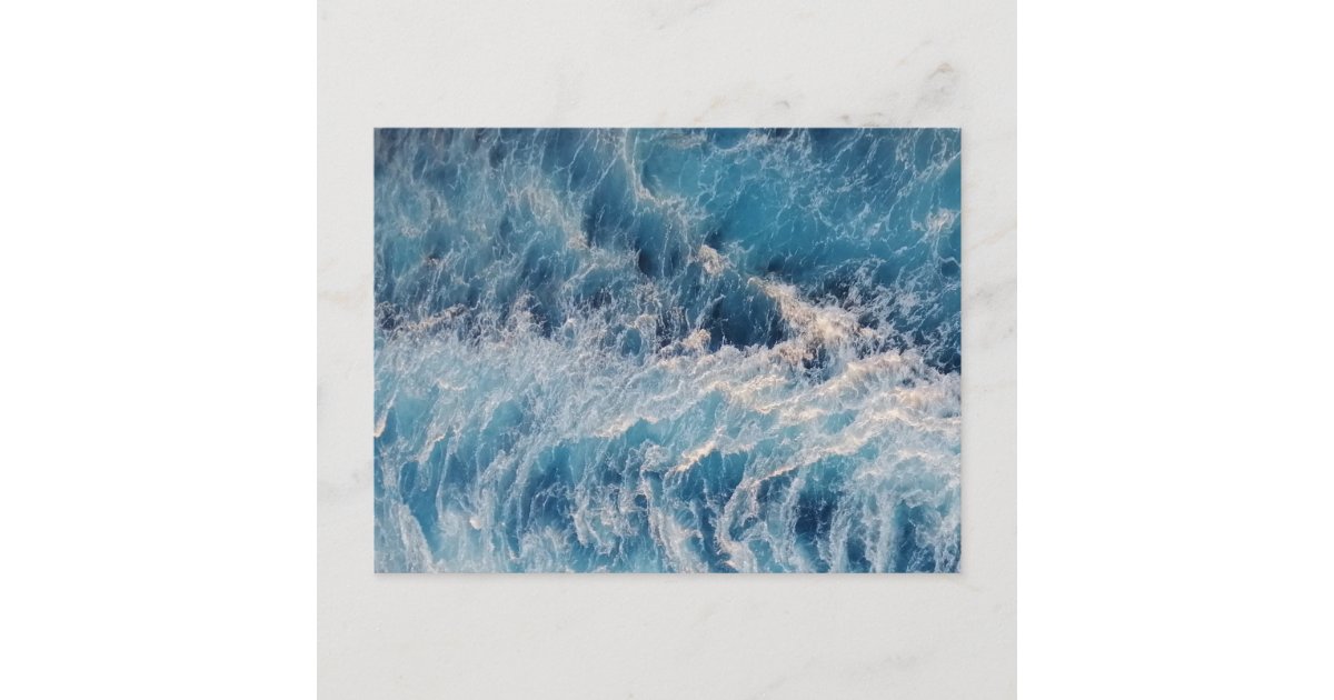 Ocean Blue Waves Postcard | Zazzle