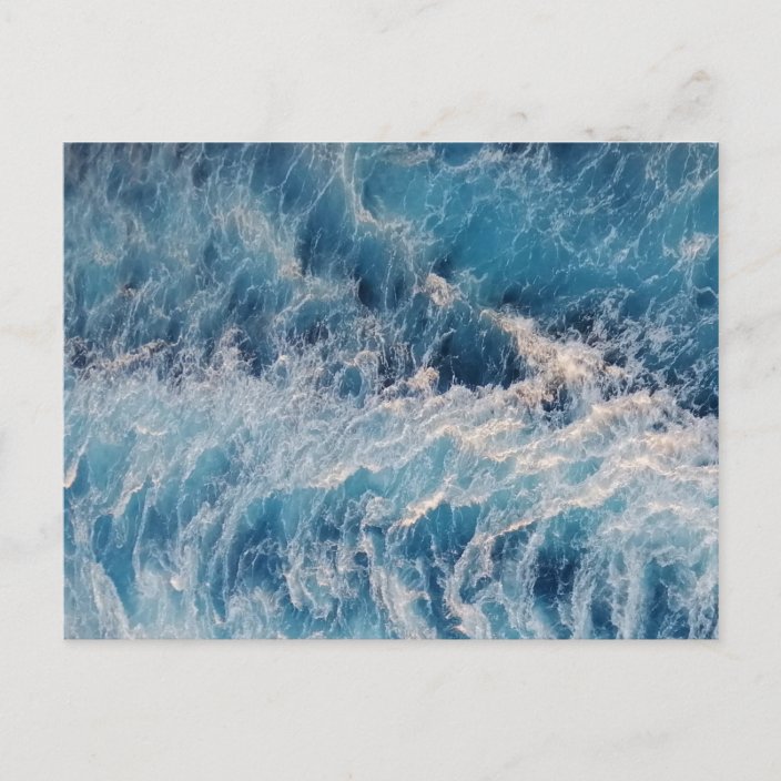 Ocean Blue Waves Postcard | Zazzle.com