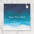 Ocean Blue Waves Watercolor Wedding Favor Tags | Zazzle