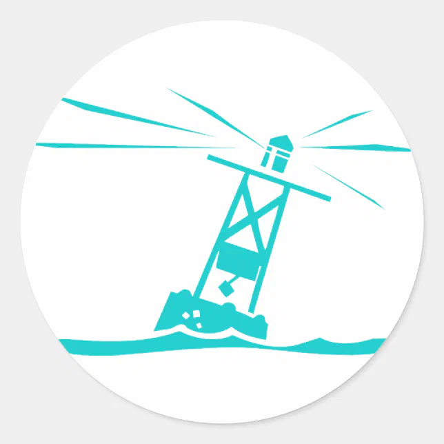 Ocean buoy classic round sticker | Zazzle