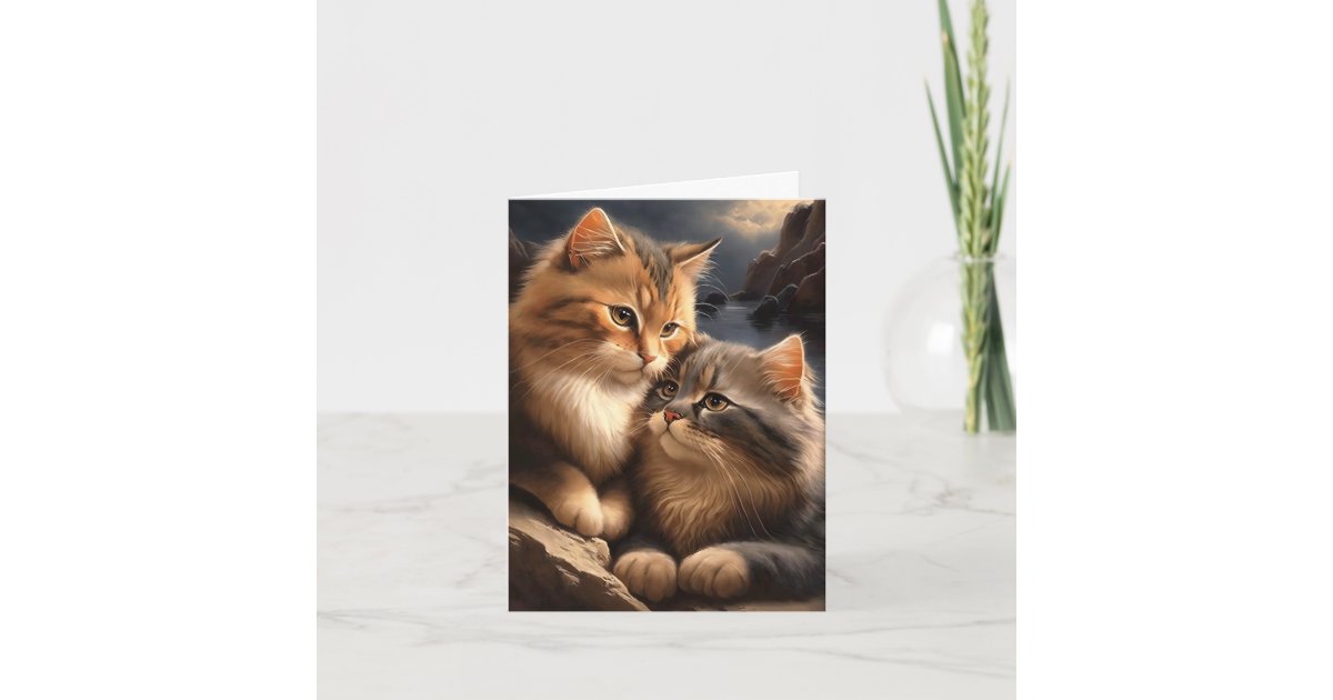 Ocean Cats Valentine/Anniversary Greeting Card | Zazzle