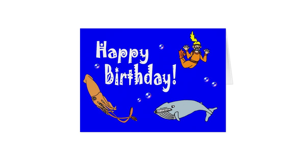 Ocean Children's Happy Birthday Card | Zazzle.com