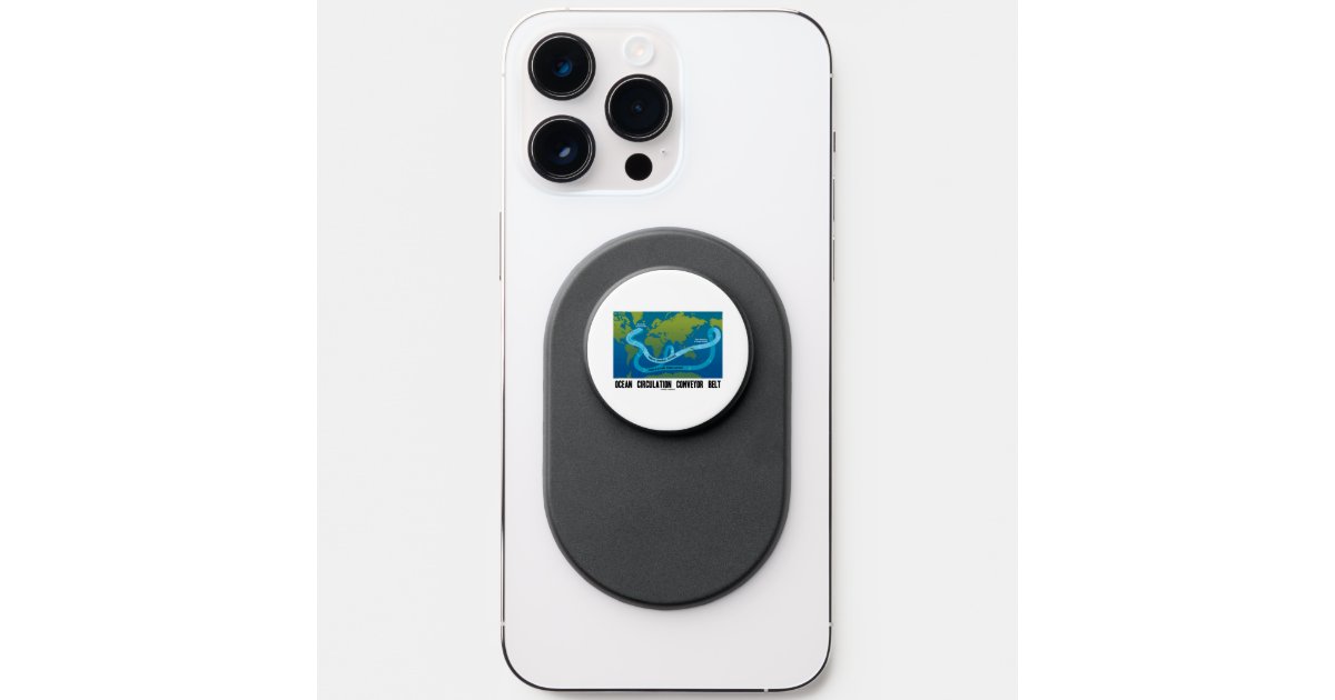 Ocean Circulation Conveyor Belt World Map PopSocket | Zazzle