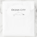 Ocean City Maryland Logo (dolphin) Oval Sticker | Zazzle