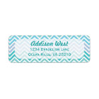 Turquoise Chevron Water Bottle - customize it! Label | Zazzle.com