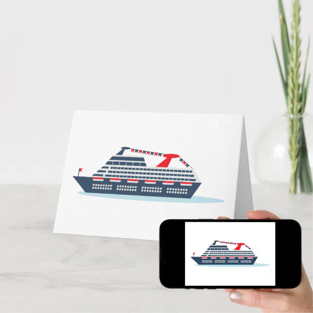 Ocean Cruise Ship Card | Zazzle