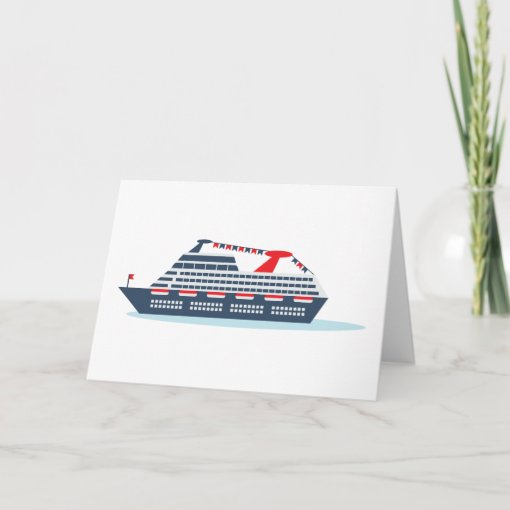 Ocean Cruise Ship Card | Zazzle