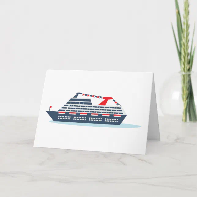Ocean Cruise Ship Card | Zazzle