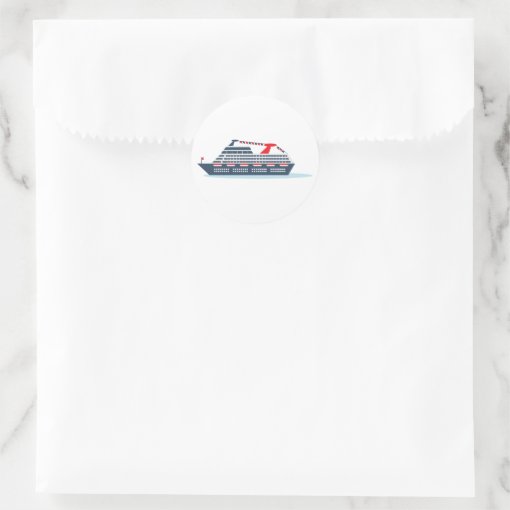 Ocean Cruise Ship Classic Round Sticker | Zazzle