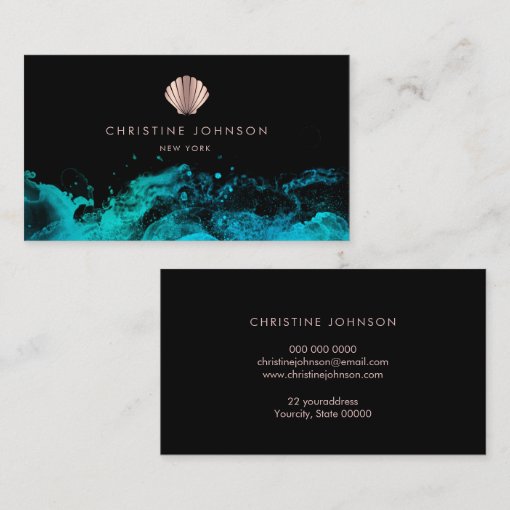 ocean design business card | Zazzle