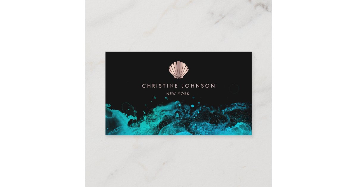 ocean design business card | Zazzle