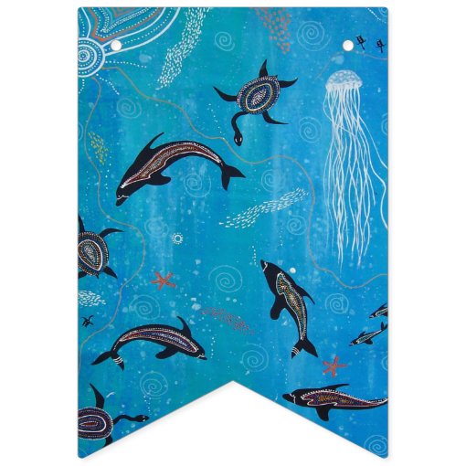 Ocean Dreaming Aboriginal Art Bunting Bunting Flags | Zazzle