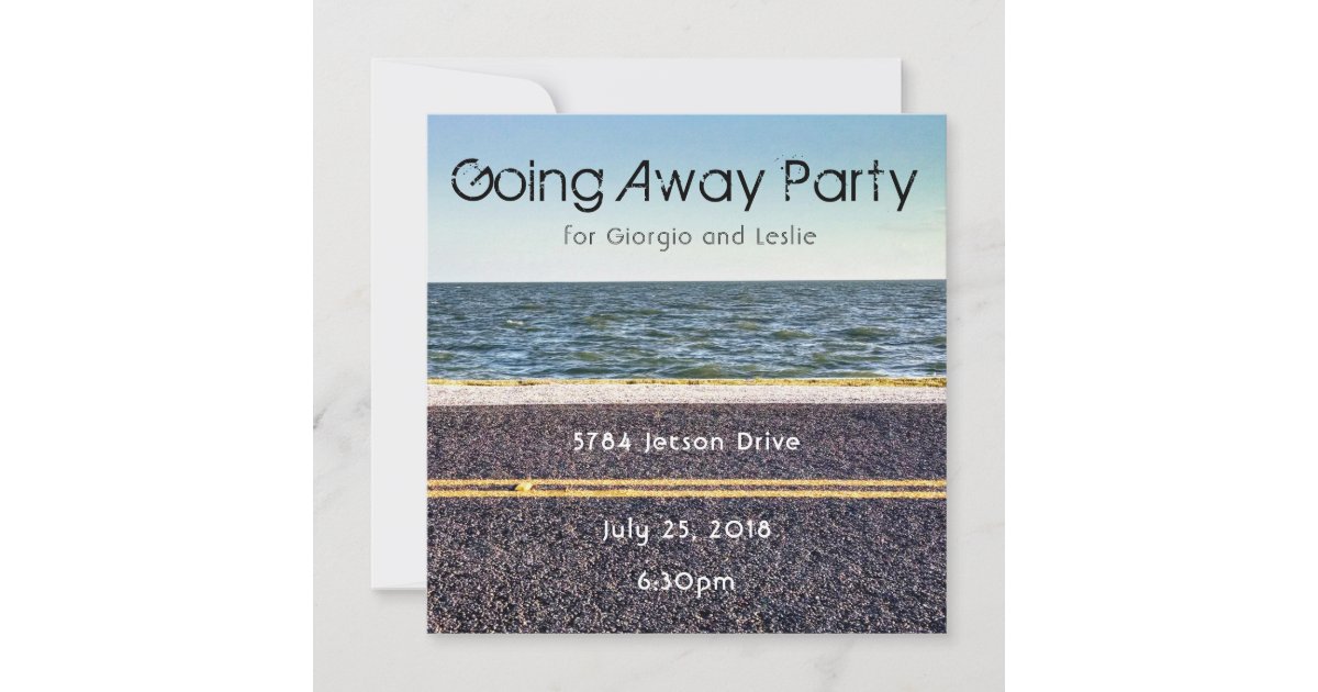 Ocean Drive Going Away Party Invitation | Zazzle