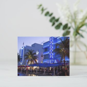 Ocean Drive, South Beach, Miami Beach, 2 Postcard | Zazzle
