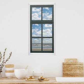 Ocean Fake Window View Poster | Zazzle