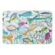 Ocean Fish Swimming Blue Modern Illustration Bath Mat | Zazzle