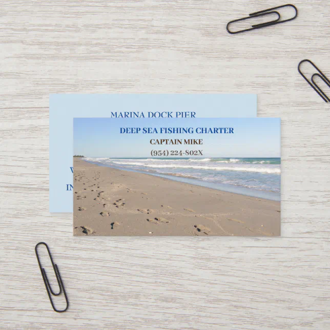 Ocean Fishing charter business card | Zazzle
