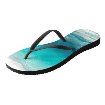 Ocean Flops Custom Surfing Wave Template Flip Flops | Zazzle