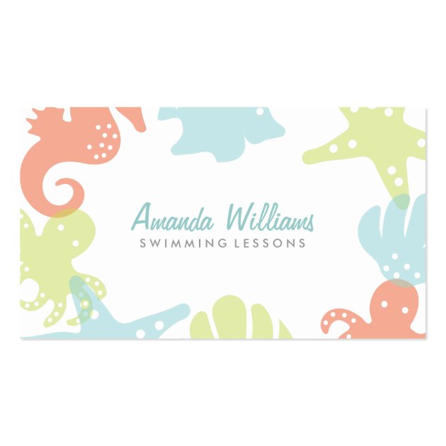 Ocean Friends Swim Lessons Business Cards