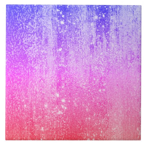 Ocean glam gradient pink-blue ceramic tile | Zazzle