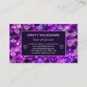 Ocean Glamour purple Glitter Mermaid Fish Scales Business Card | Zazzle