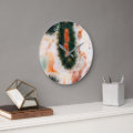 Ocean Jasper Stone found in Madagascar Large Clock | Zazzle